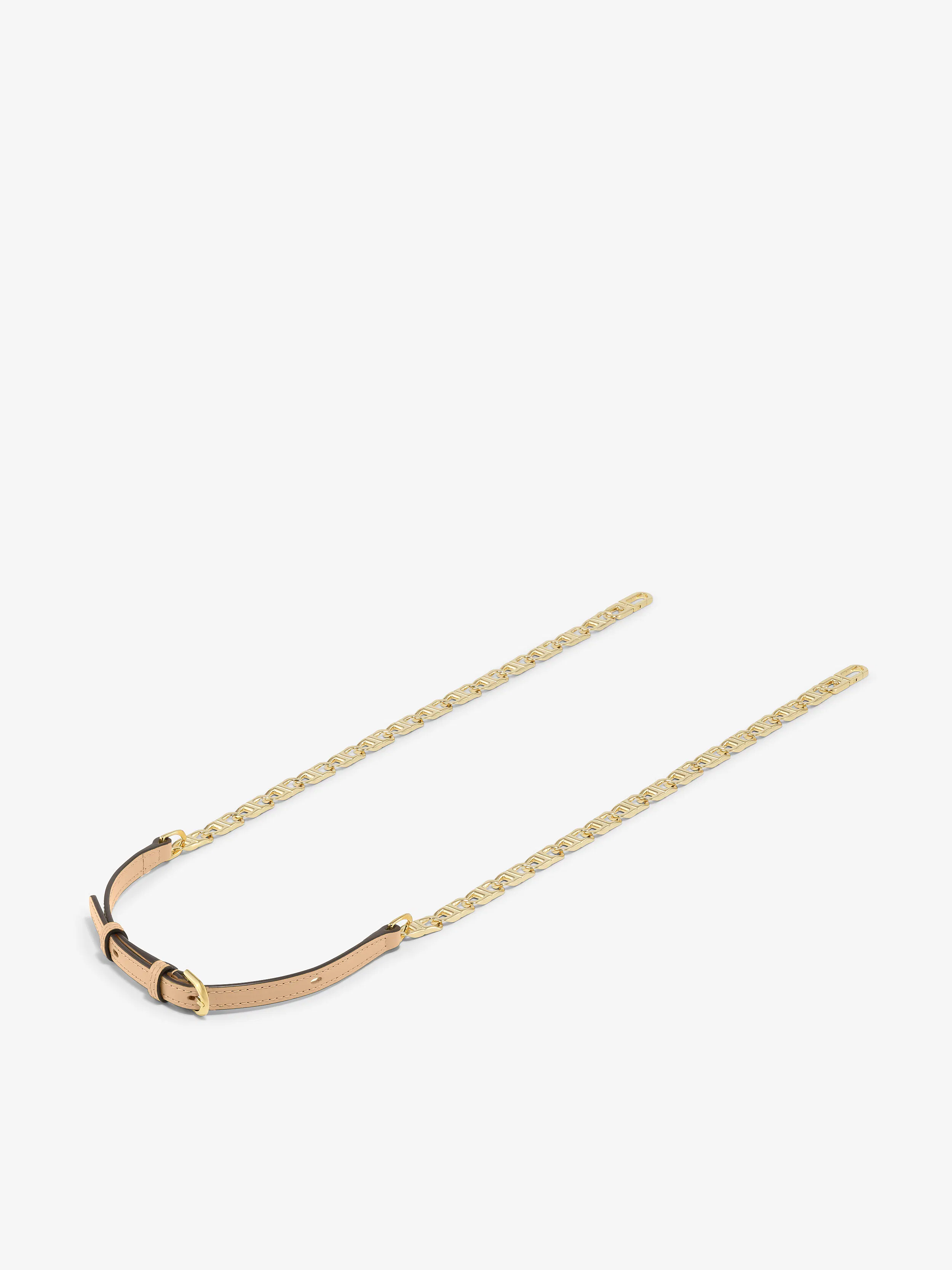 Adjustable Long D Chain Strap Tender Beige