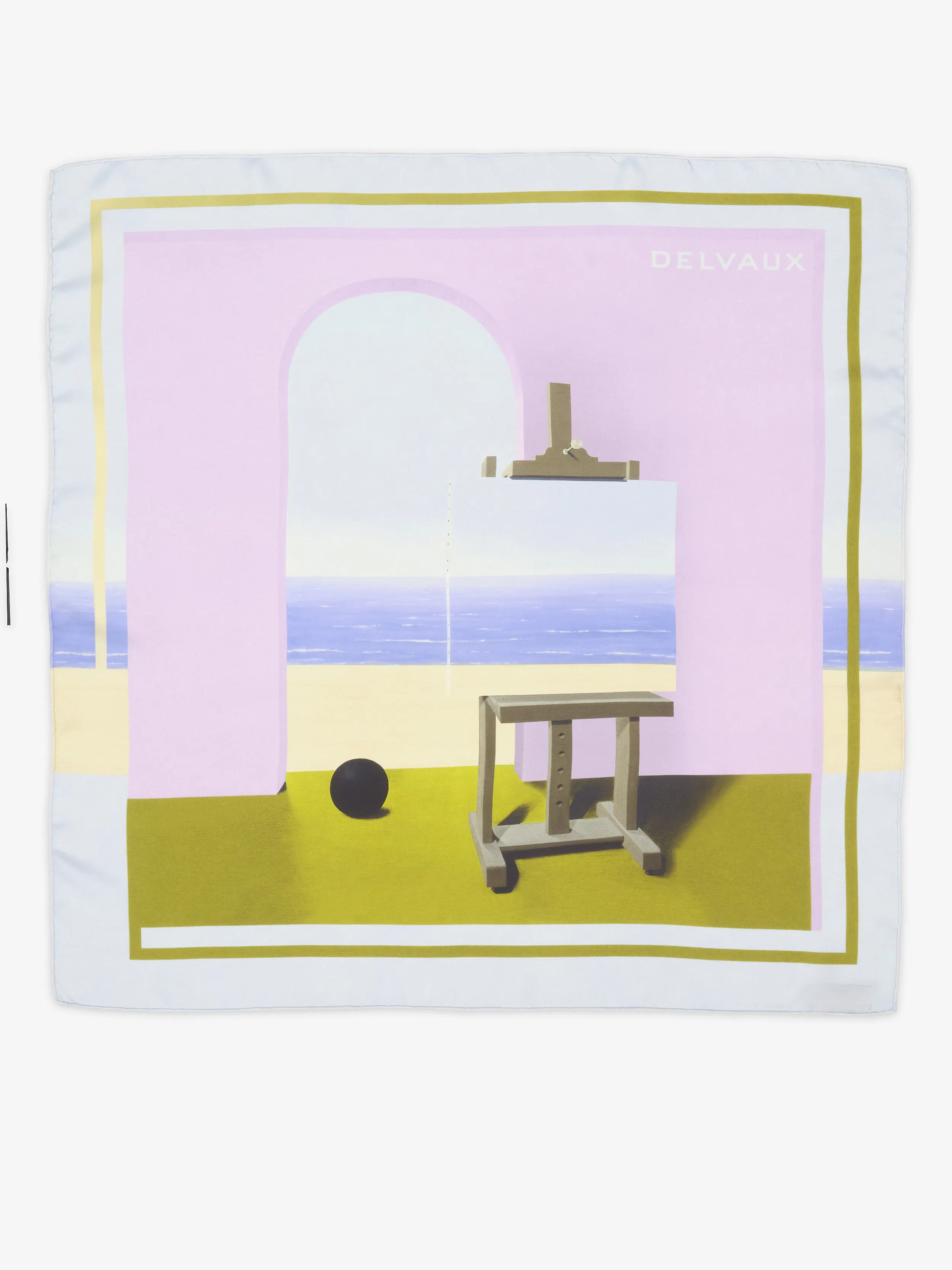 Scarf 70 La Condition Humaine Guimauve - Kiwi